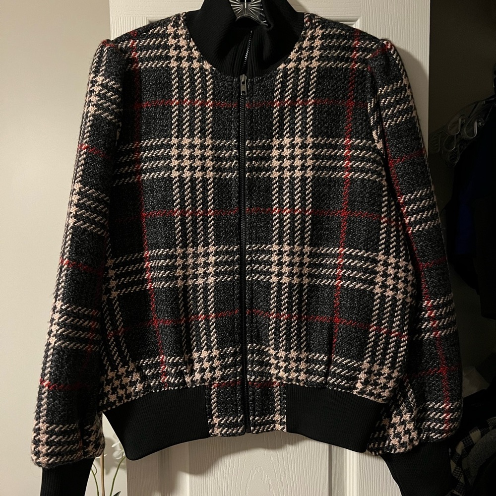 Plaid Bomber Jacket - Gem